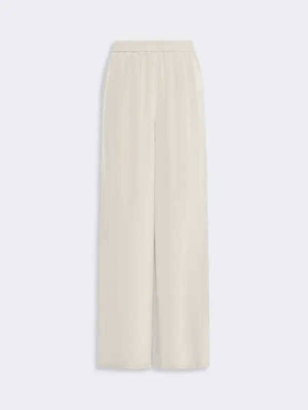 Max Mara Relaxed-fit Heavy Silk Trousers - Stone