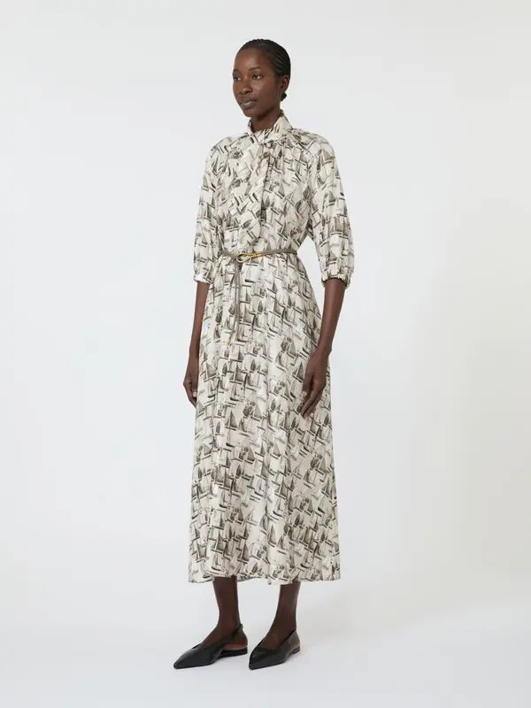 Max Mara Printed Silk Dress