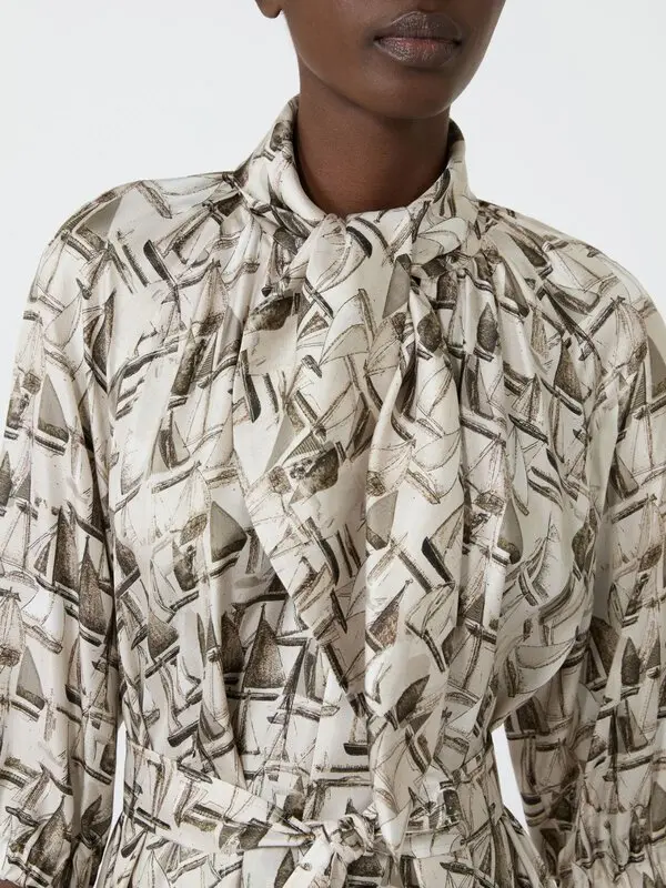 Max Mara Printed Silk Dress