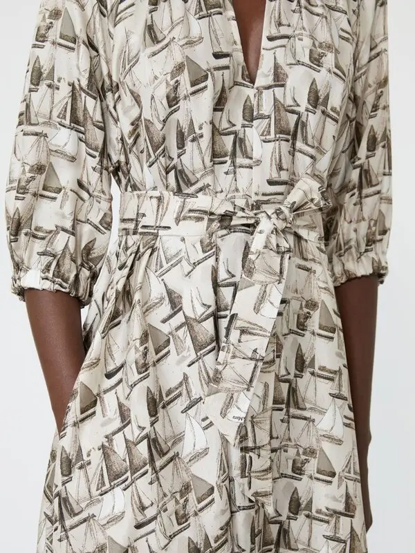 Max Mara Printed Silk Dress