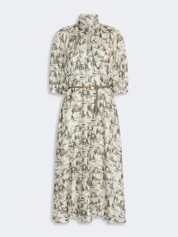 Max Mara Printed Silk Dress