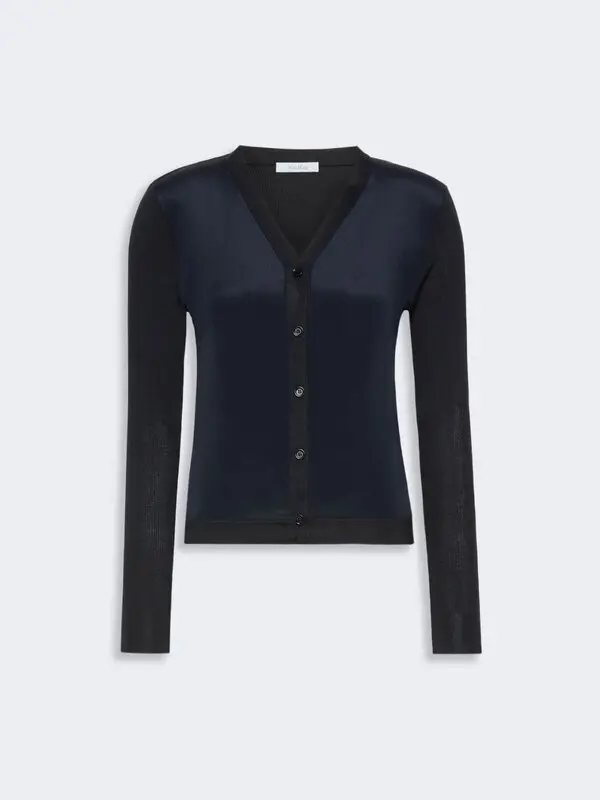 Max Mara Cashmere And Silk Blend V-neck Cardigan - Ultramarine