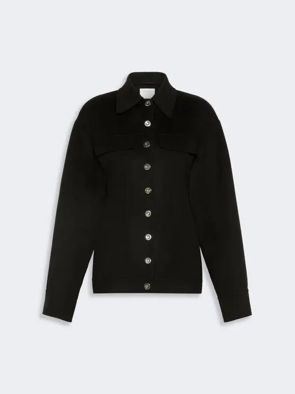Max Mara Wool Shaped Heavy Jacket - Black