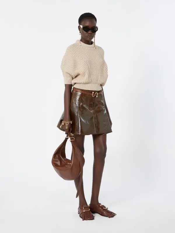 Max Mara Sunburst Patterned Cotton-blend Crew Neck Sweater