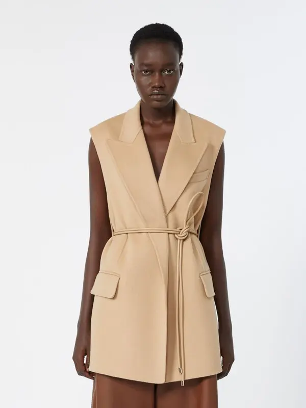 Max Mara Sleeveless Wool Blazer