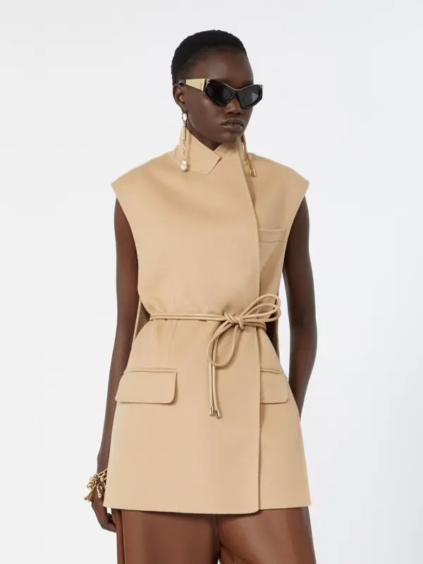 Max Mara Sleeveless Wool Blazer