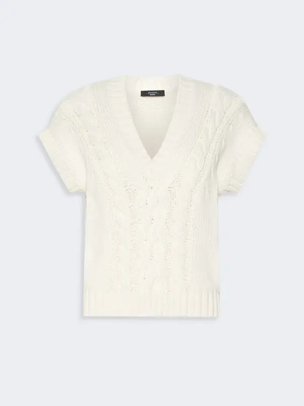Max Mara Cotton Yarn Gilet - Ecru