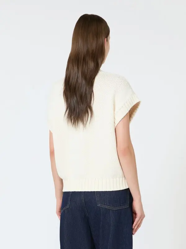 Max Mara Cotton Yarn Cable-knit Vest