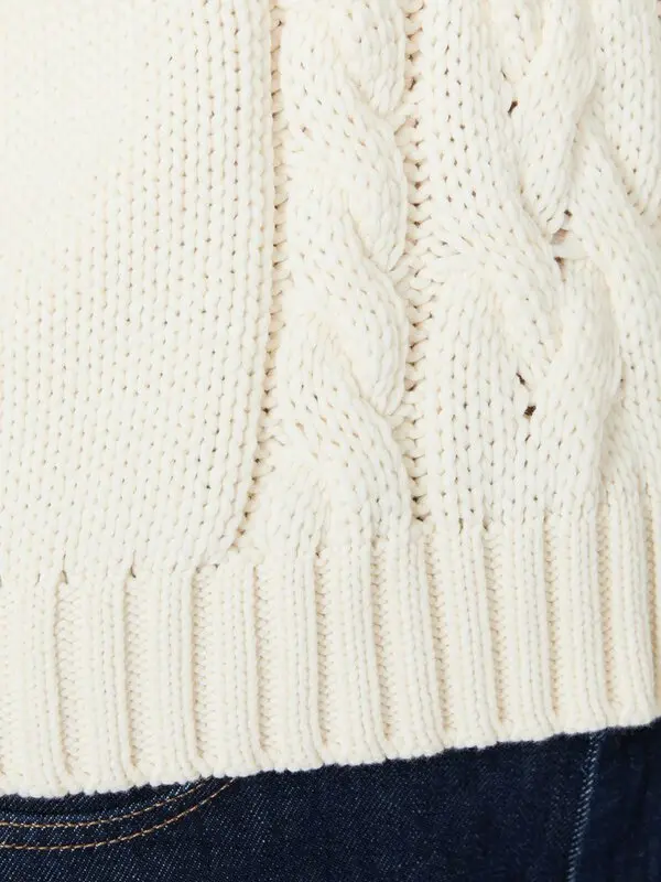 Max Mara Cotton Yarn Cable-knit Vest