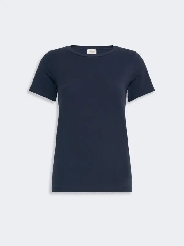 Max Mara Stretch Jersey Basic T-shirt - Navy