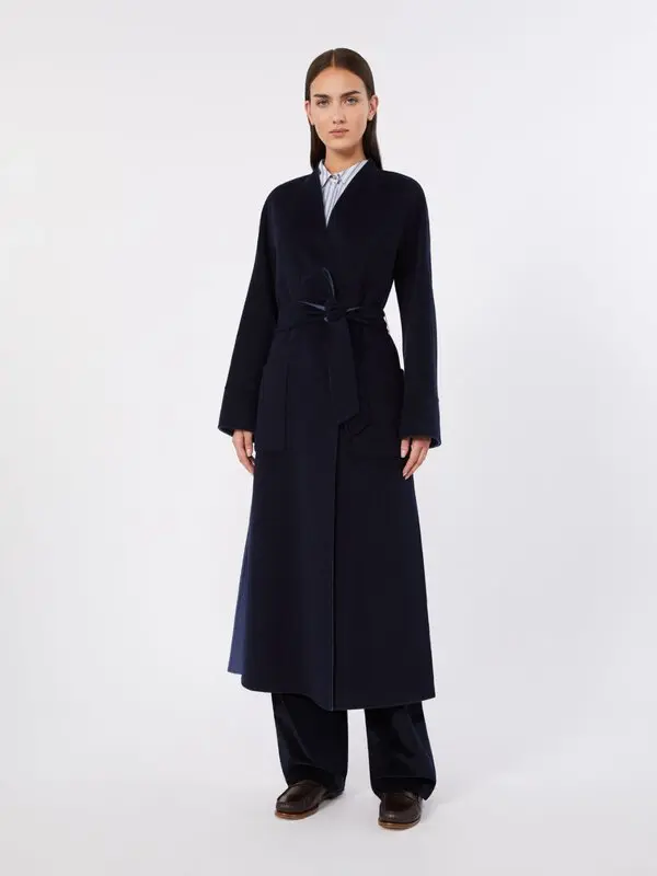 Max Mara Reversible Wool Drape Coat
