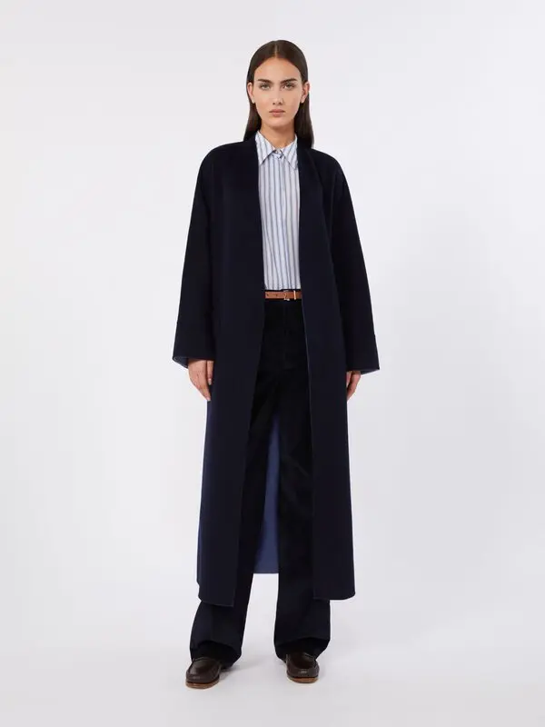 Max Mara Reversible Wool Drape Coat
