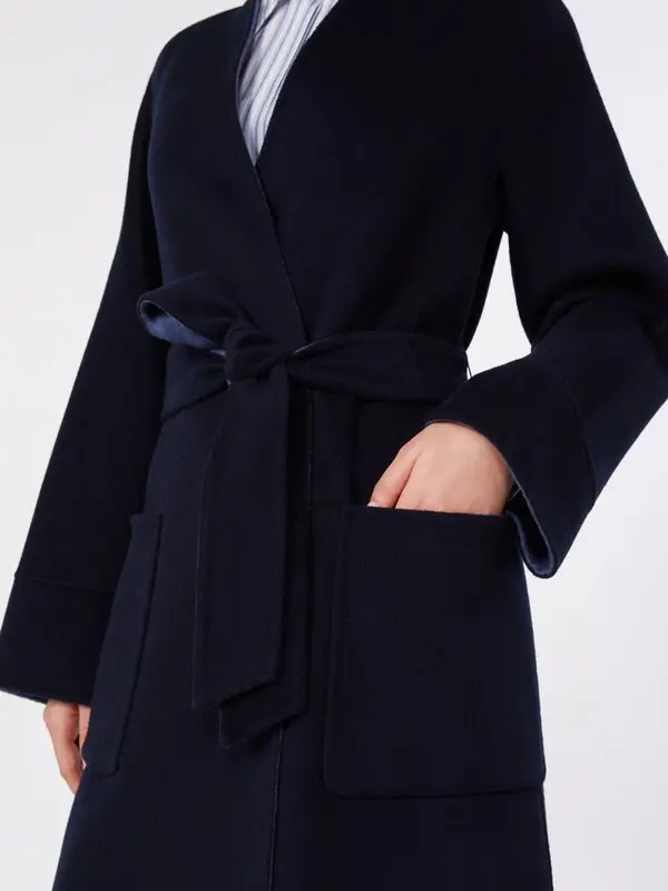 Max Mara Reversible Wool Drape Coat
