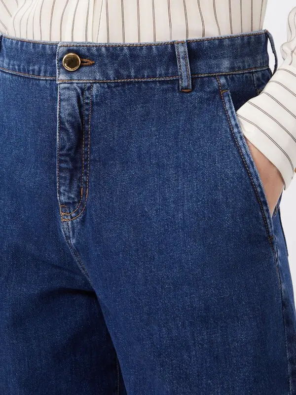 Max Mara Barrel-leg Denim Trousers