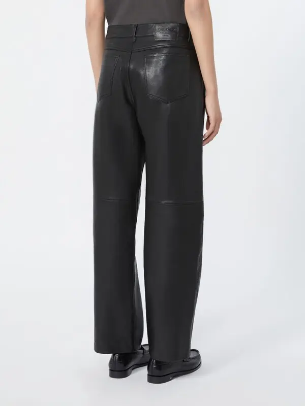 Max Mara Nappa Leather Five-pocket Trousers
