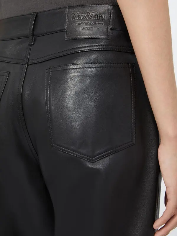 Max Mara Nappa Leather Five-pocket Trousers