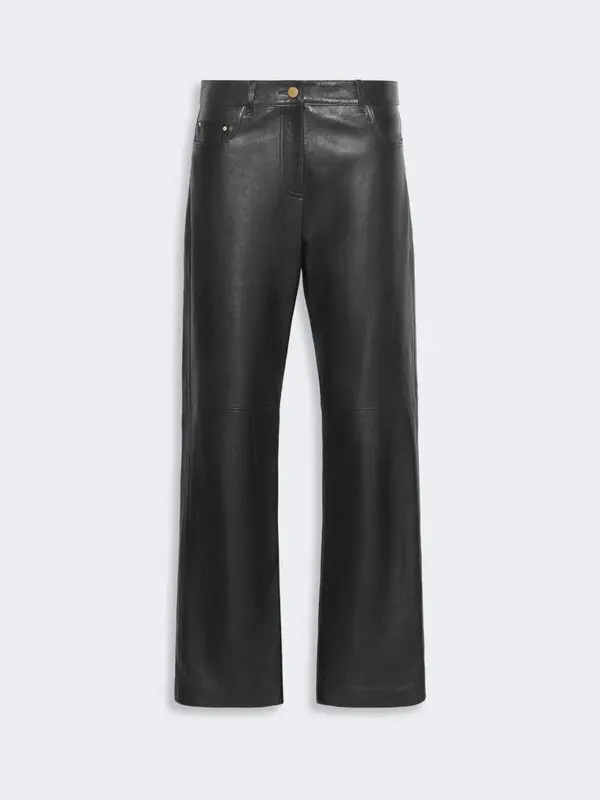 Max Mara Nappa Leather Five-pocket Trousers