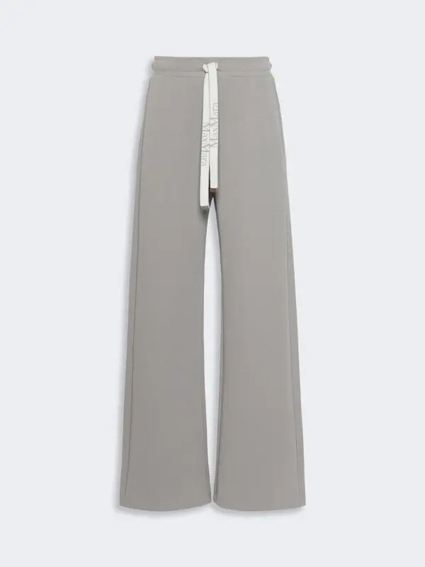 Max Mara Double Jersey Wide-leg Trousers - Pearl Grey