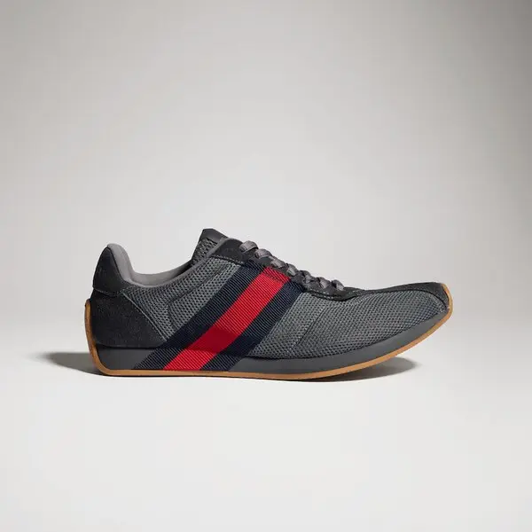 Gucci Tempo Sneaker In Aged-effect Mesh And Suede