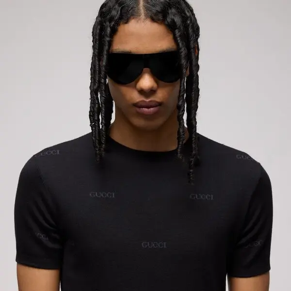 Gucci Wool Silk Jacquard T-shirt