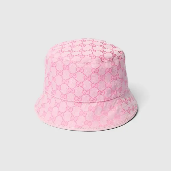 Gucci Gg Cotton Canvas Bucket Hat - Pink