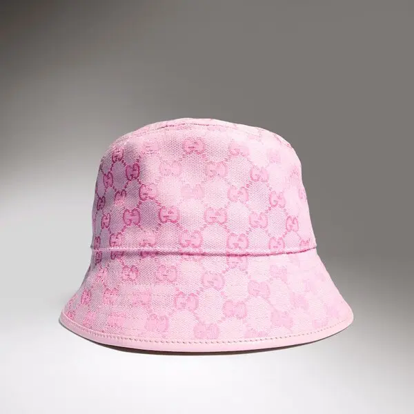 Gucci Gg Cotton Canvas Bucket Hat - Pink