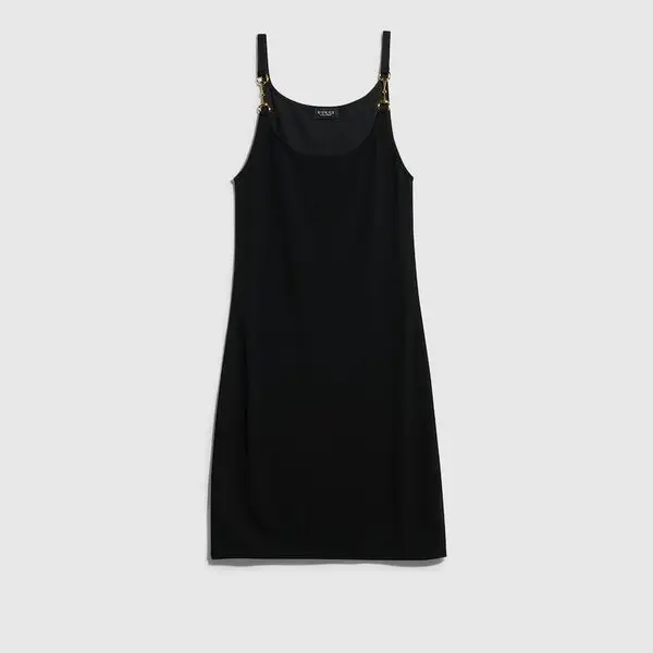Gucci Viscose Crêpe Jersey Dress With Horsebit Detail - Black
