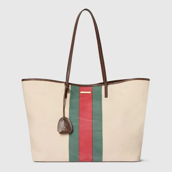 Gucci Tribeca Large Tote Bag With Charm - Black