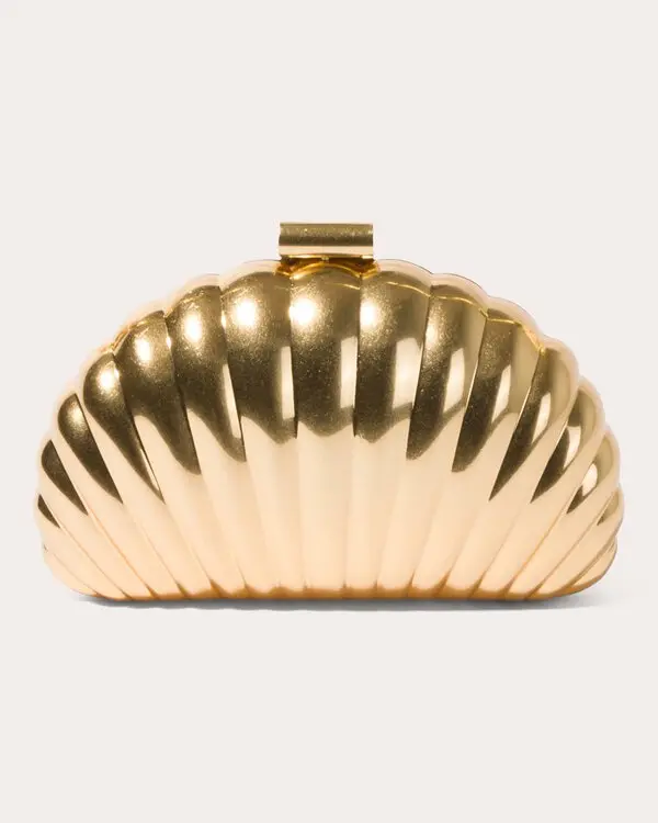 Simkhai Monet Shell Clutch In Tone Metal - Gold