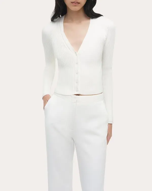 Simkhai Ailany Rib Knit Shrunken Cardigan
