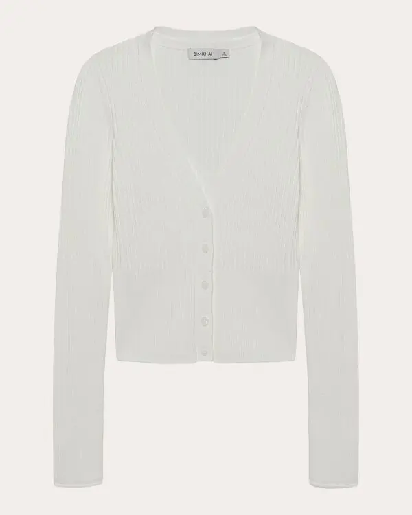 Simkhai Ailany Rib Knit Shrunken Cardigan