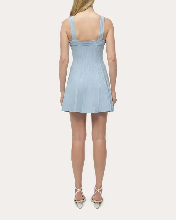Simkhai Indie Compact Knit Pleated Mini Dress