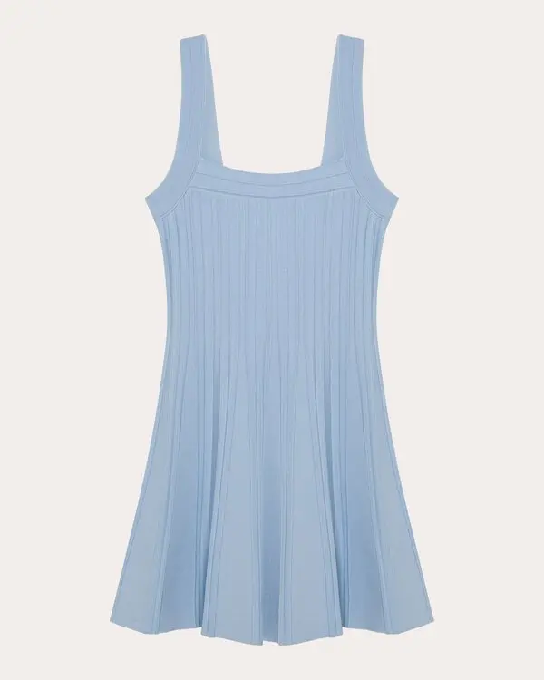 Simkhai Indie Compact Knit Pleated Mini Dress