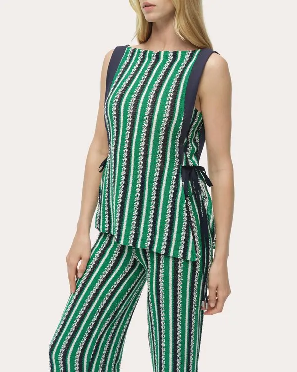 Simkhai Melville Stripe Knit Boatneck Top
