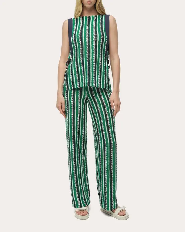 Simkhai Melville Stripe Knit Boatneck Top