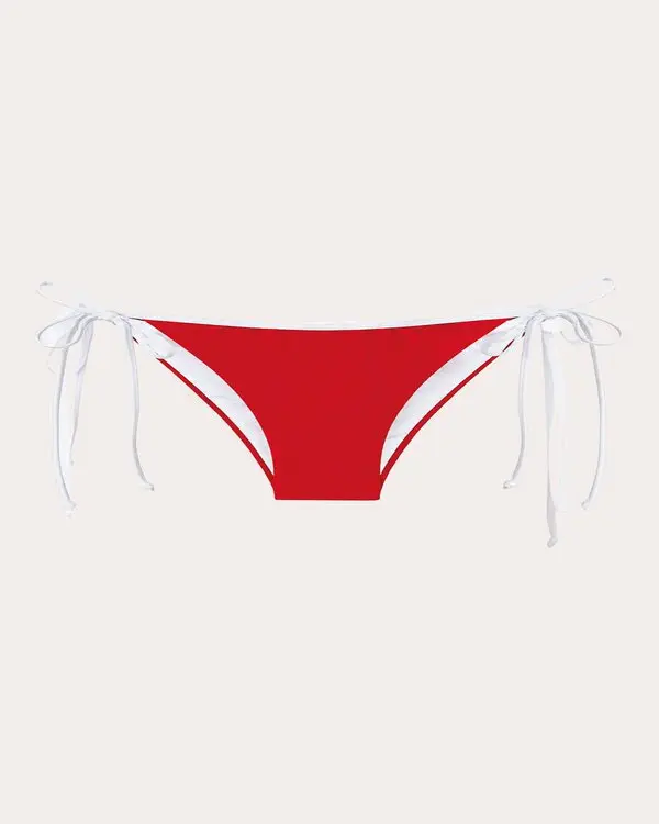 VERDELIMON Bauta String Bikini Bottoms - Red
