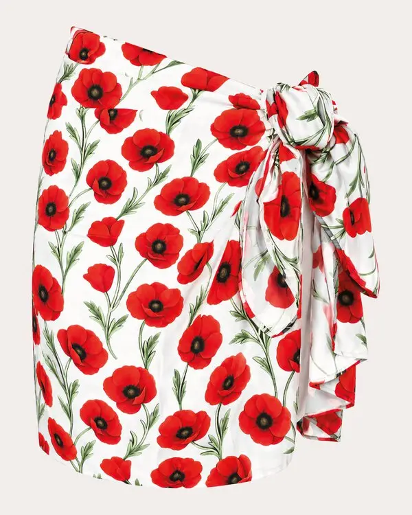 VERDELIMON Floral Mini Pareo - Red