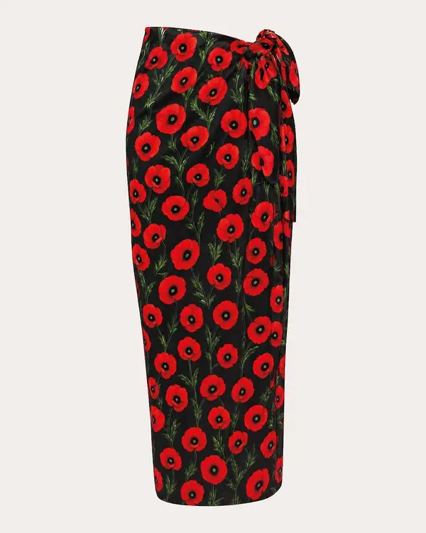 VERDELIMON Floral Pareo - Black