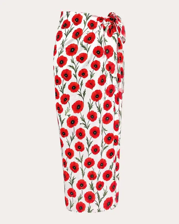 VERDELIMON Floral Pareo - Red