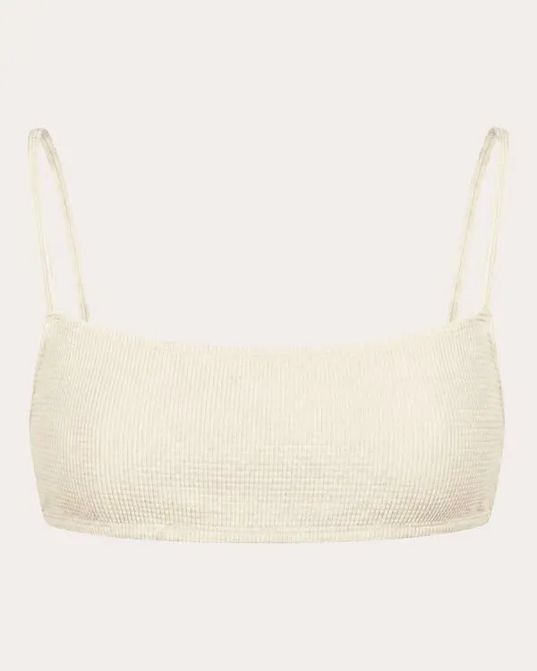 VERDELIMON Pomona Textured Bikini Top - Neutral