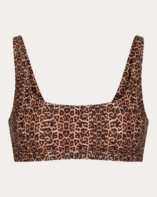 VERDELIMON Bliss Leopard Bikini Top - Brown