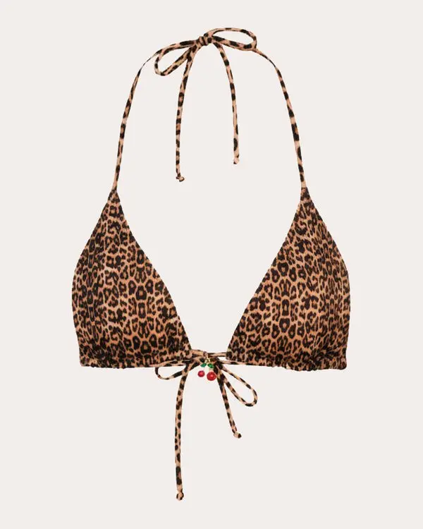 VERDELIMON Moa Leopard Triangle Bikini Top
