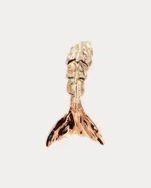 BIBI VAN DER VELDEN 18k Rose And White Mini Mermaid Stud Earring - Gold