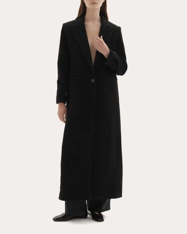 JOAEN Mylah Wool Cashmere Single-breasted Coat