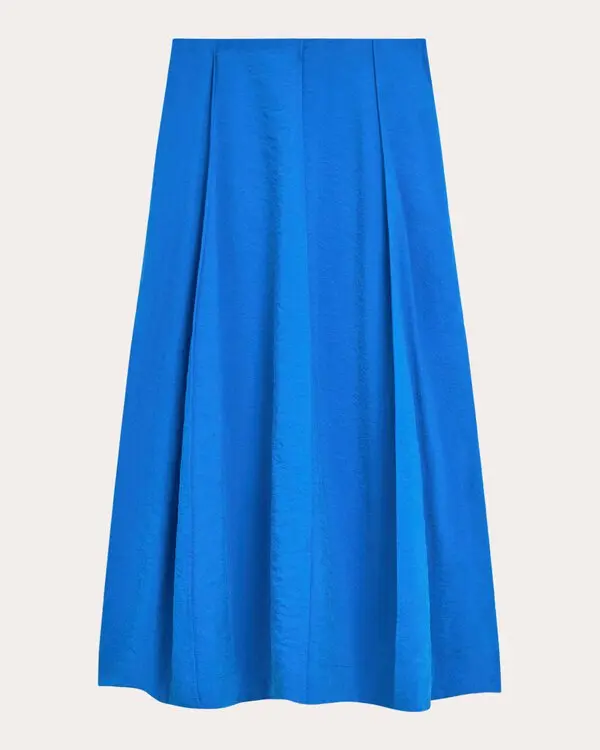 Theory Relaxed Silk Curved Parachute Midi Skirt