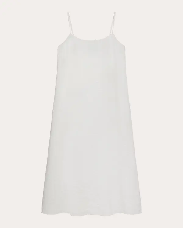 Theory Relaxed Silk Blend Slip Dress - White