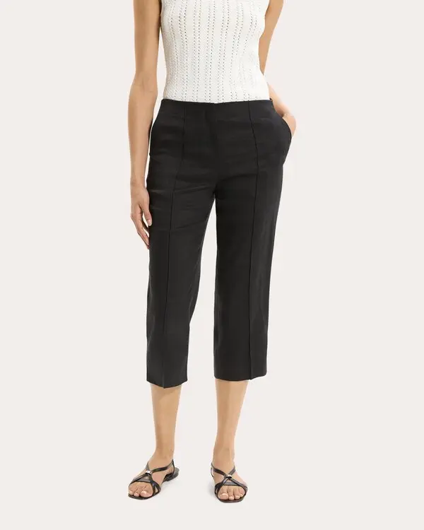 Theory Linen Twill Capri Pants