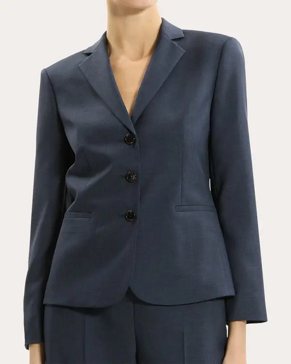 Theory City Twill Shrunken Blazer