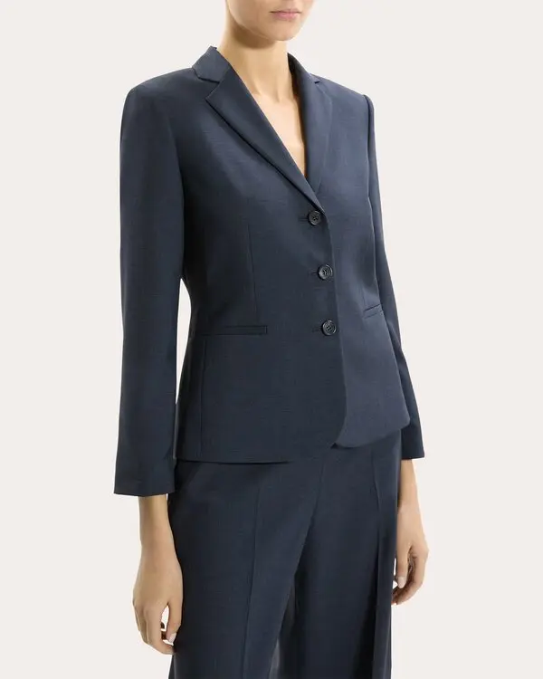 Theory City Twill Shrunken Blazer