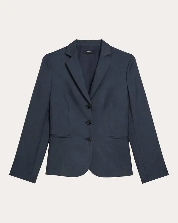 Theory City Twill Shrunken Blazer